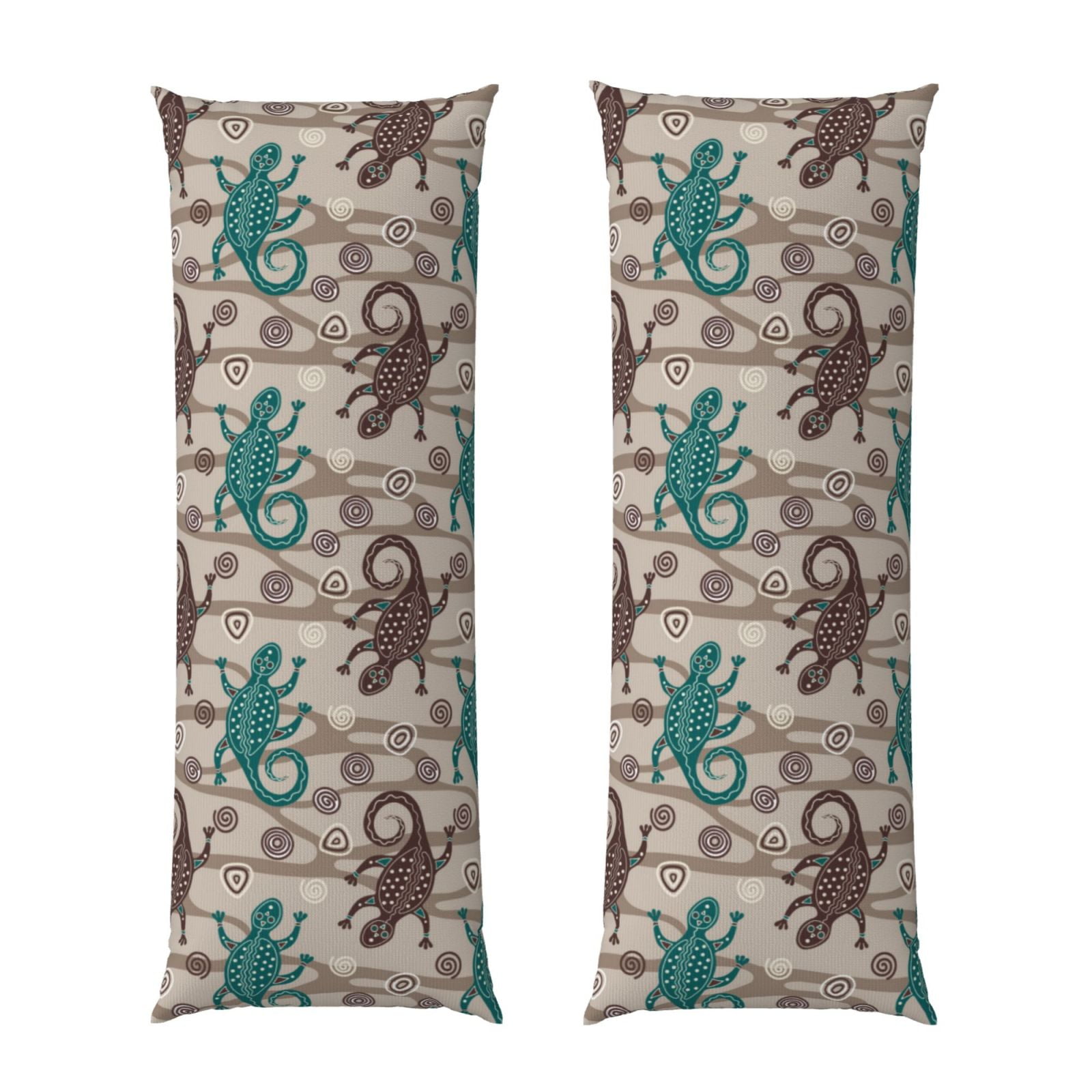Body Pillow Cover Artsy Cute Gecko Lizard Body Pillow Cases With Zipper ...