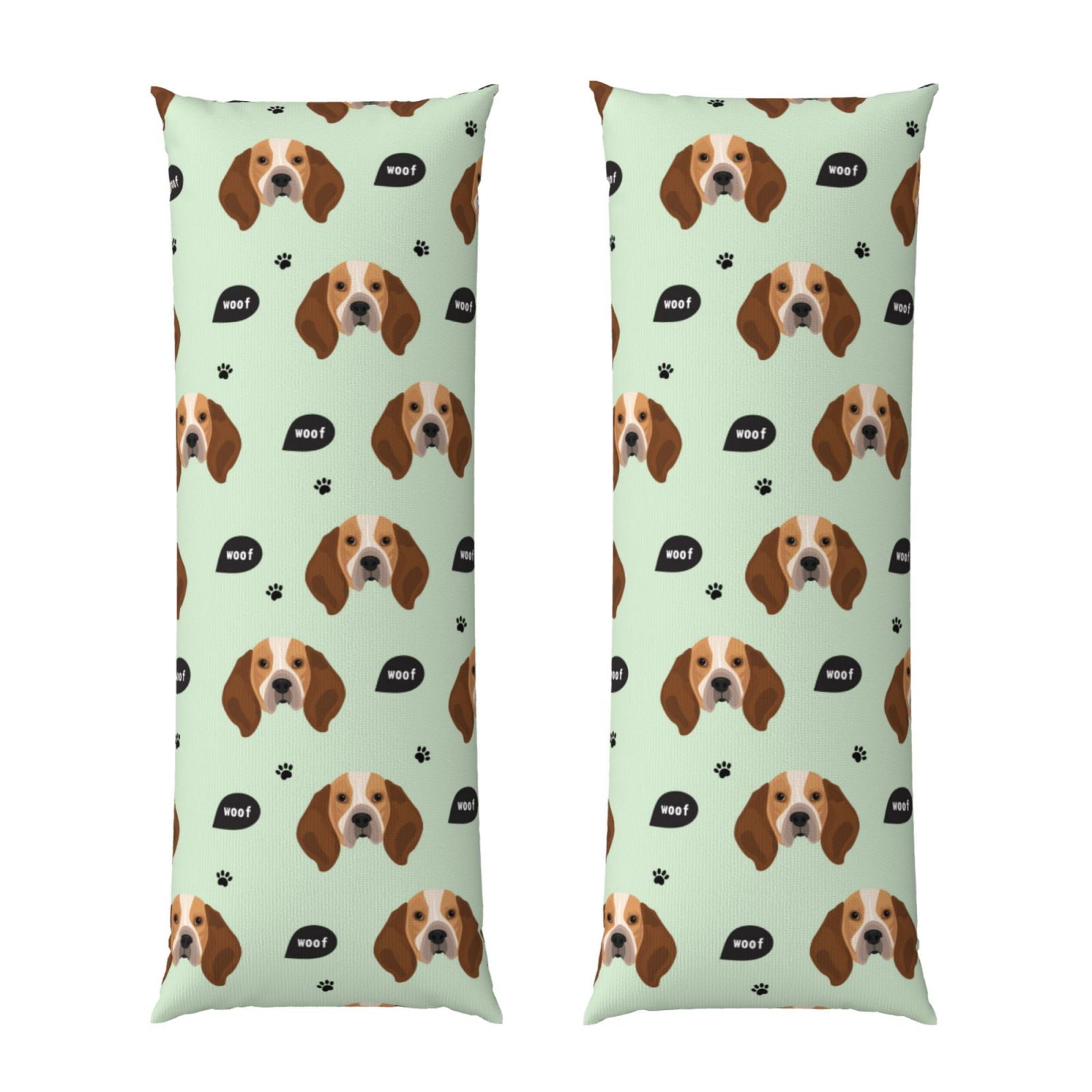 Body Pillow Cover, Beagle Dog Woof Body Pillow Pillowcase With Zipper ...