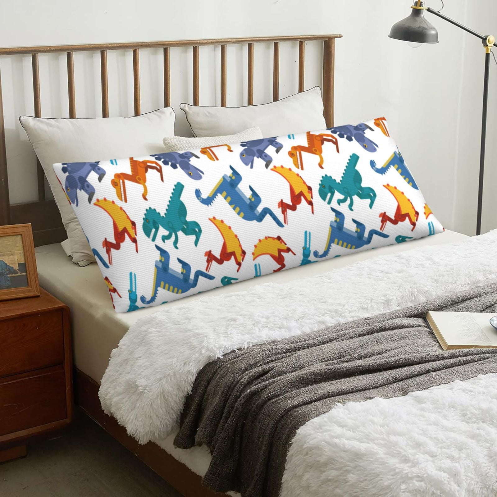 Body Pillow Cover - Block Dinosaur Soft Comfort Body Pillow Pillowcase ...