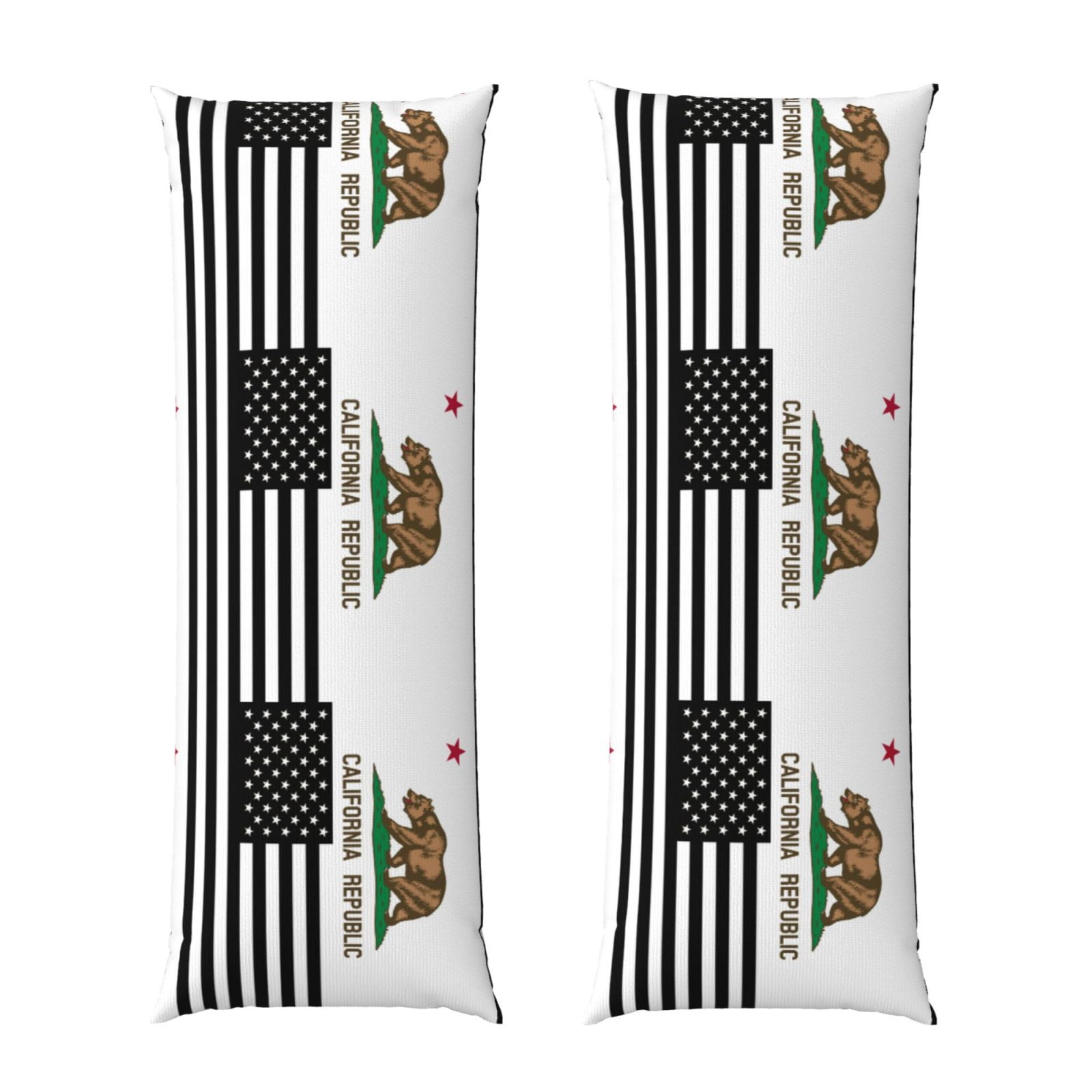 Body Pillow Cover California America Flags Long Pillow Case With Zipper ...