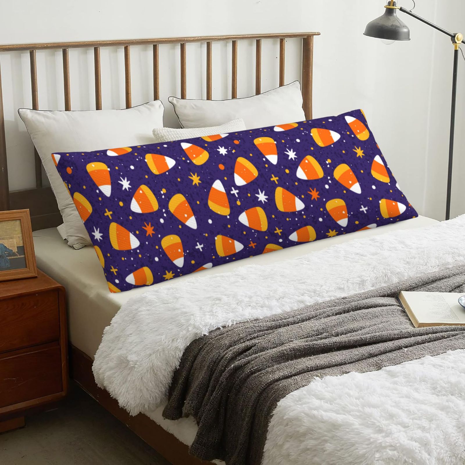 Body Pillow Cover, Candy Corn (2) Body Pillow PillowCase with Zipper ...