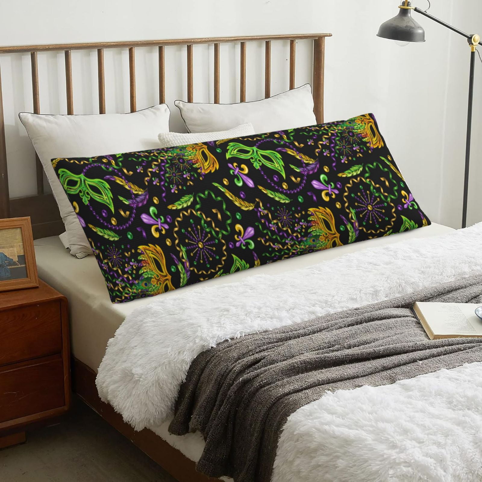 Body Pillow Cover, Carnival Mardi Gras3 Soft Long - Lasting Body Pillow ...