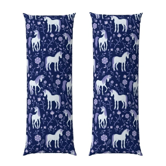 Body Pillow Cover, Cartoon Cute Horse Tulip Flowers Printing Cooling ...