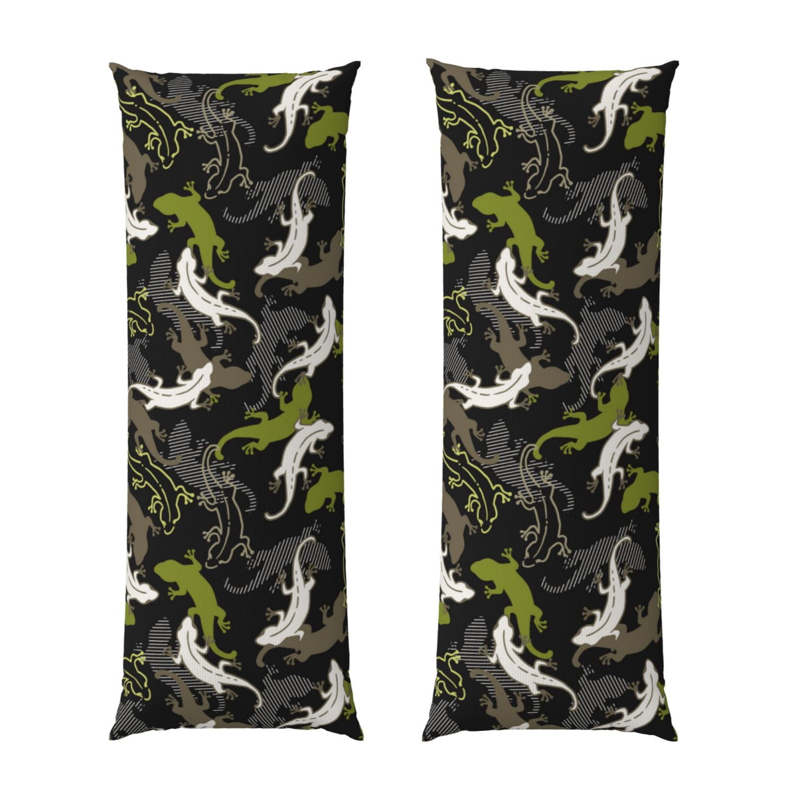 Body Pillow Cover, Cartoon Cute Lizard Gecko Green Printing Cooling ...