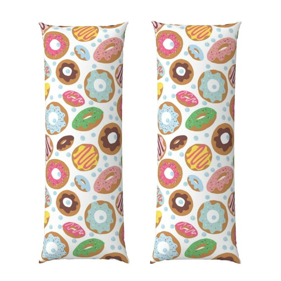 Body Pillow Cover - Cartoon Donut Print Cute Super Soft Body Pillow ...