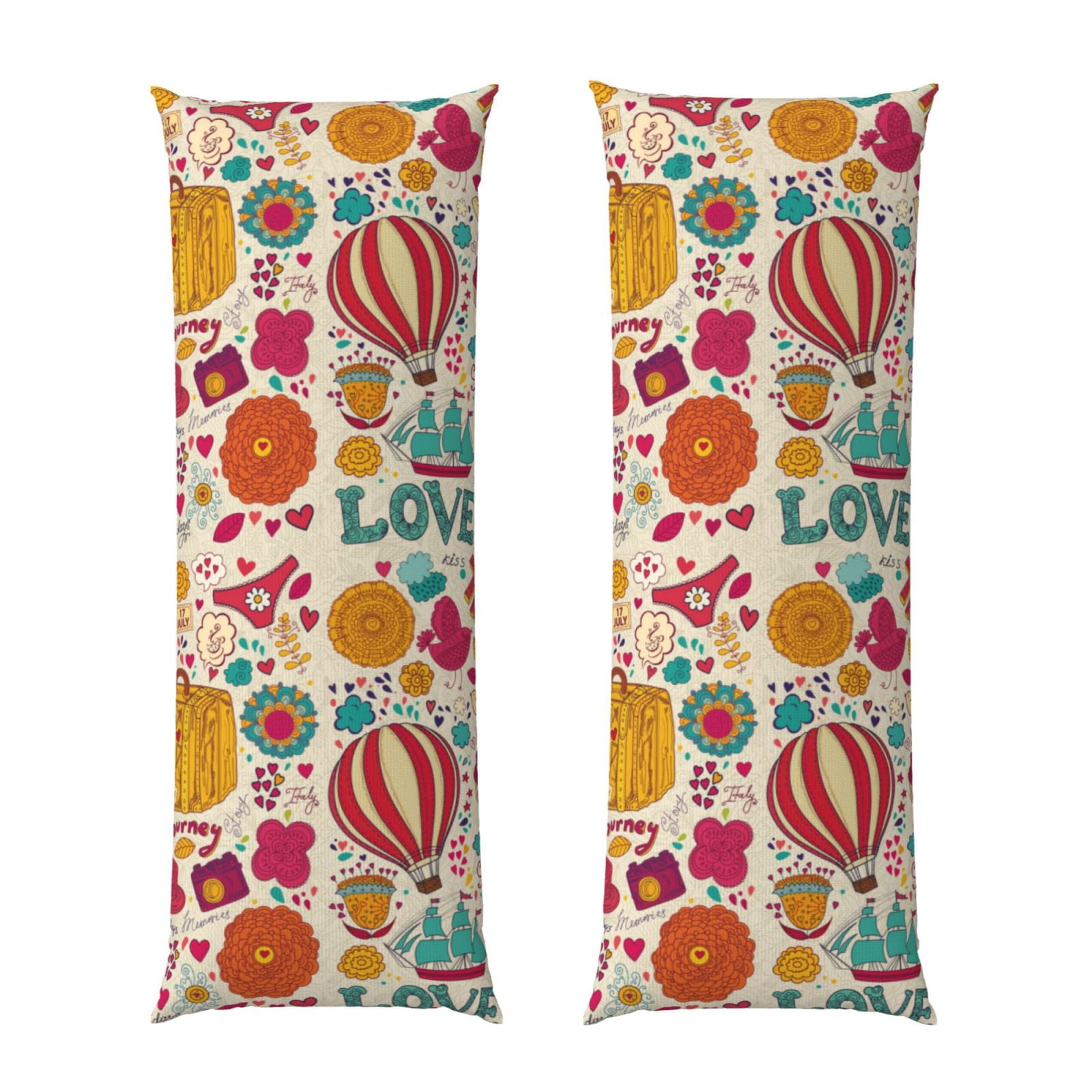 Body Pillow Cover, Cartoon Hot Air Balloon Printing Cooling Body Pillow ...