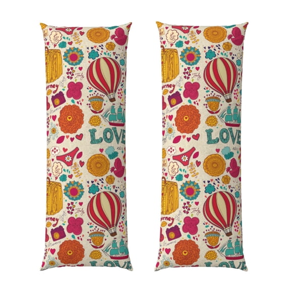 Body Pillow Cover, Cartoon Hot Air Balloon Printing Cooling Body Pillow ...