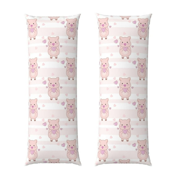Body Pillow Cover, Cartoon Love Cute Pig Printing Cooling Body Pillow ...