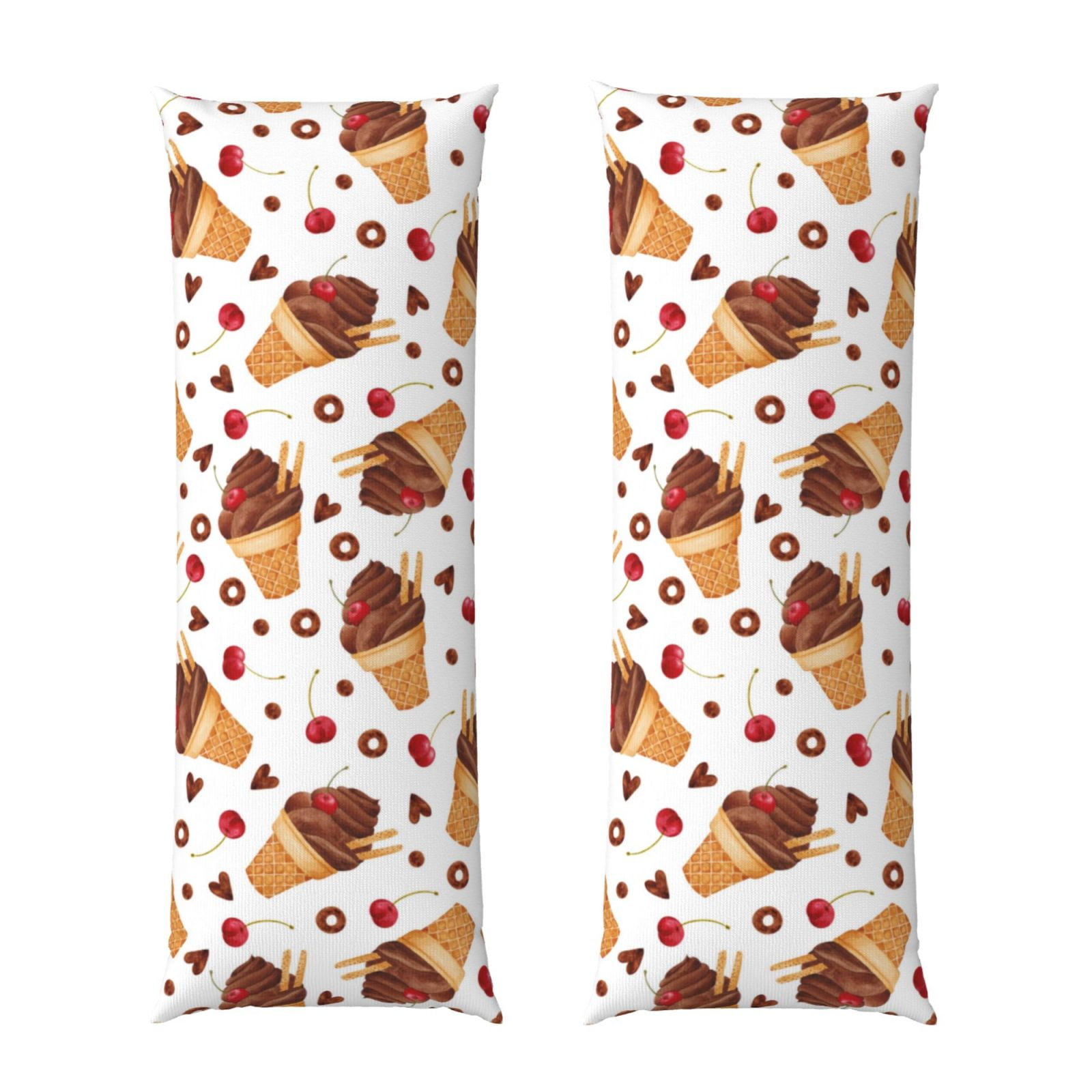 Body Pillow Cover, Chocolate Ice Cream Print Printing Cooling Body ...