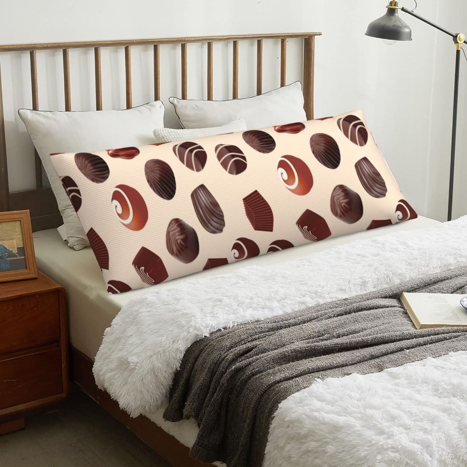 Body Pillow Cover - Chocolate Print No.J94 Soft Body Pillow Pillowcase ...