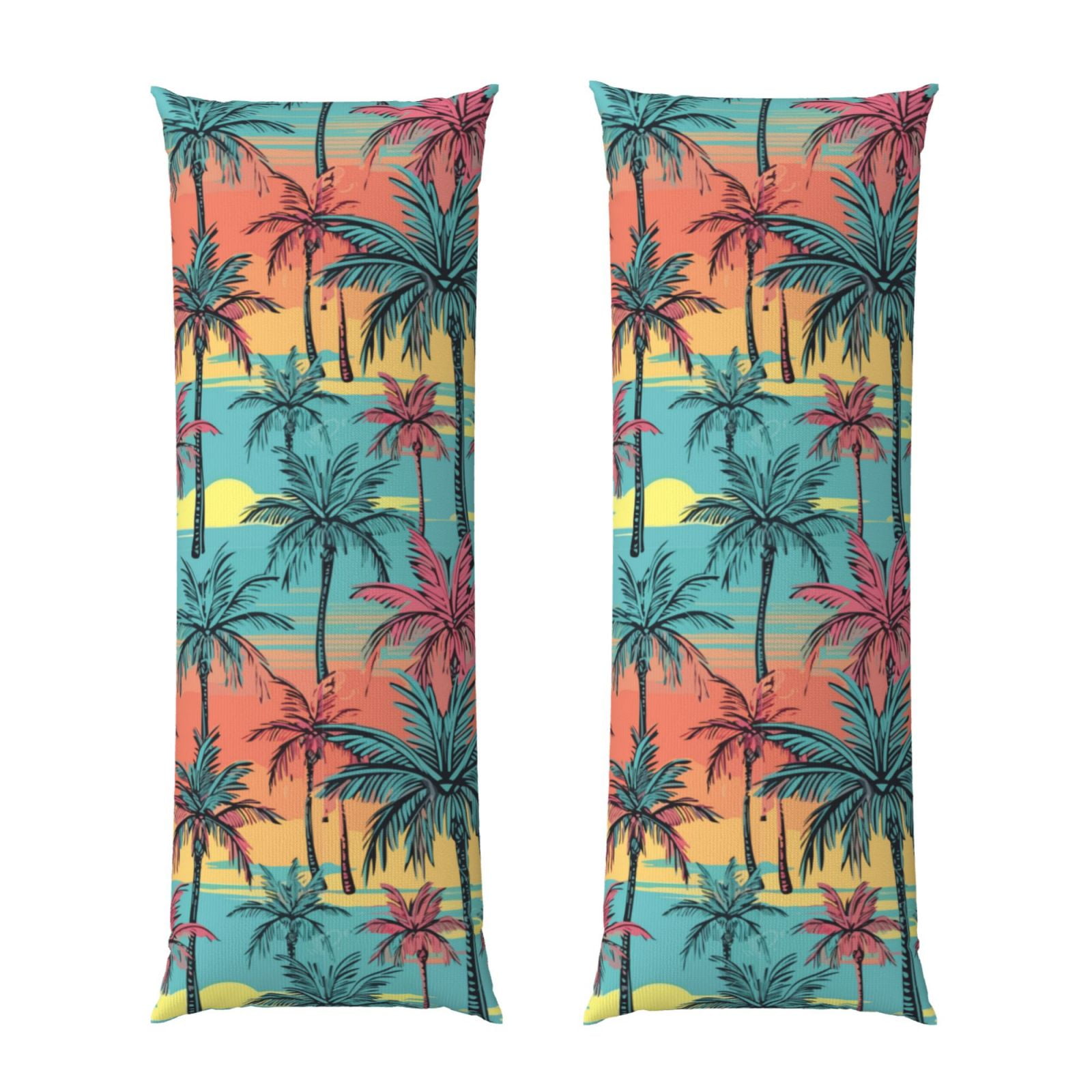 Body Pillow Cover, Colorful Hawaii Palms Printing Cooling Body Pillow ...