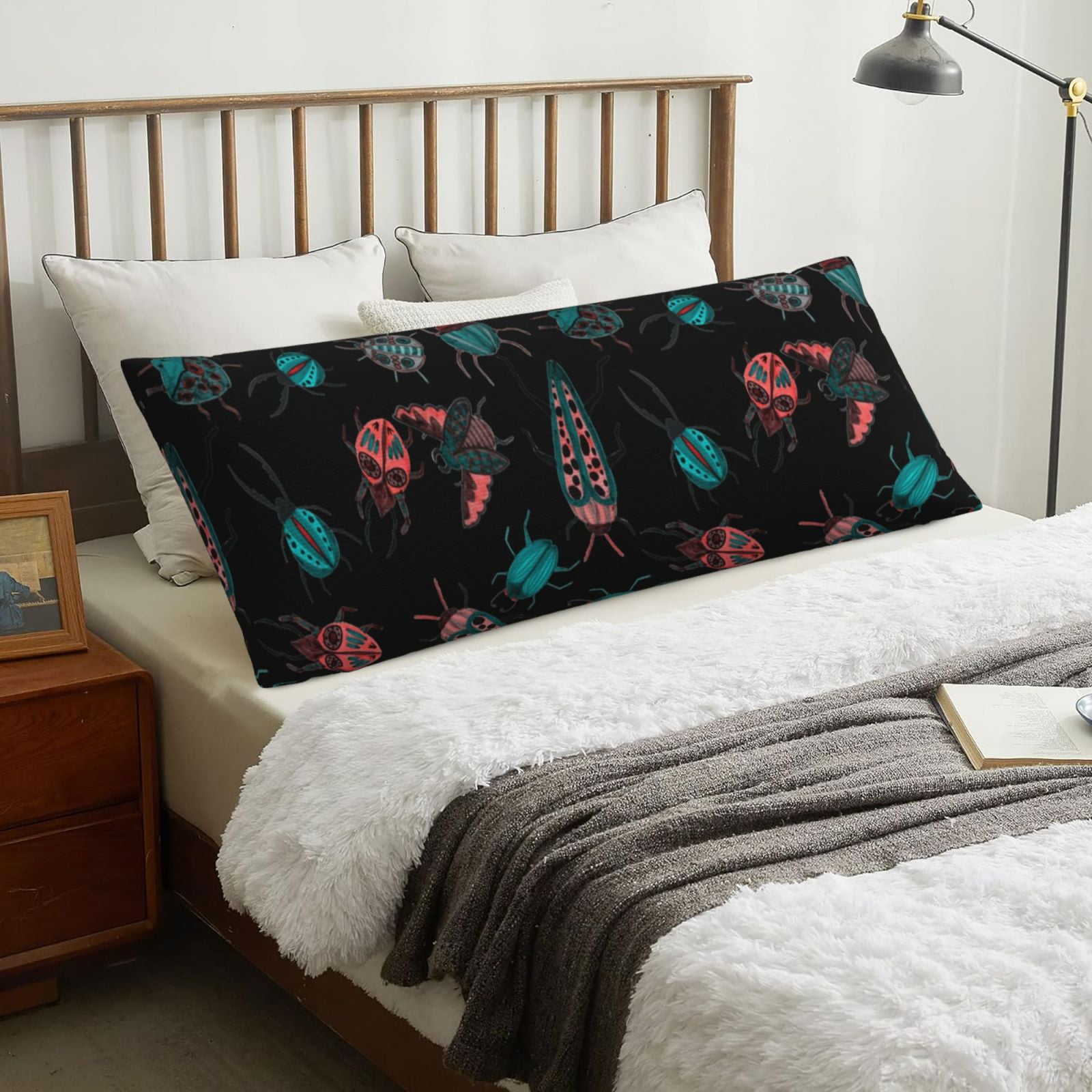 Body Pillow Cover, Colorful Insect Body Pillow PillowCase with Zipper ...