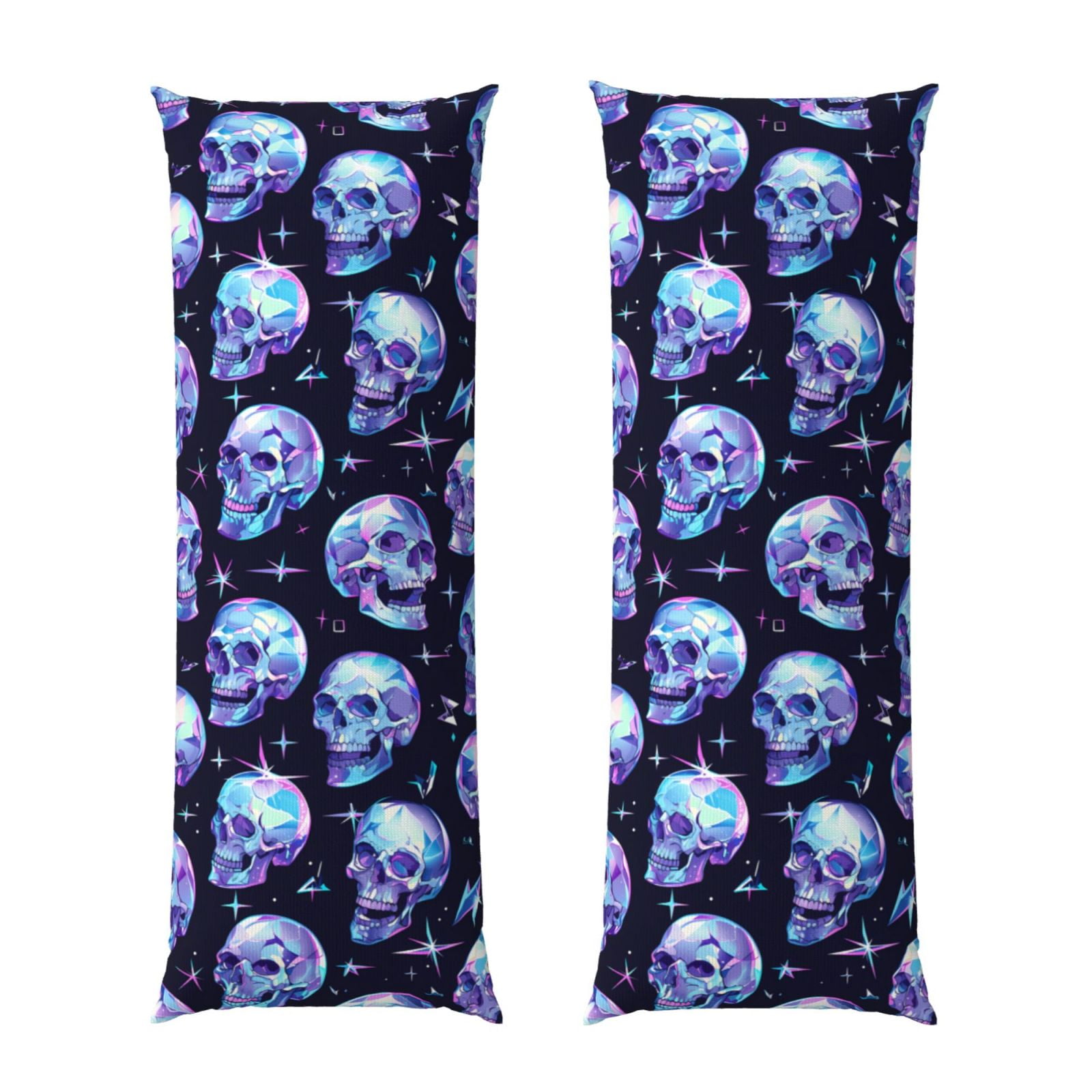 Body Pillow Cover Crystal Skull Body Pillow Cases With Zipper Soft ...