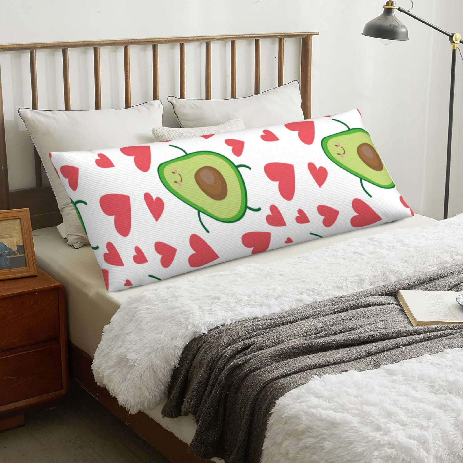 Body Pillow Cover - Cute Avocado Love Soft Body Pillow Pillowcase ...