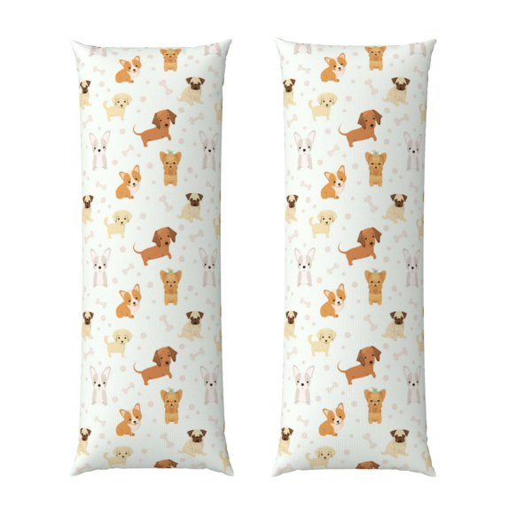 Body Pillow Cover, Cute Cartoon Dog Puppy Body Pillow Pillowcase With Zipper, Soft And Skin ...