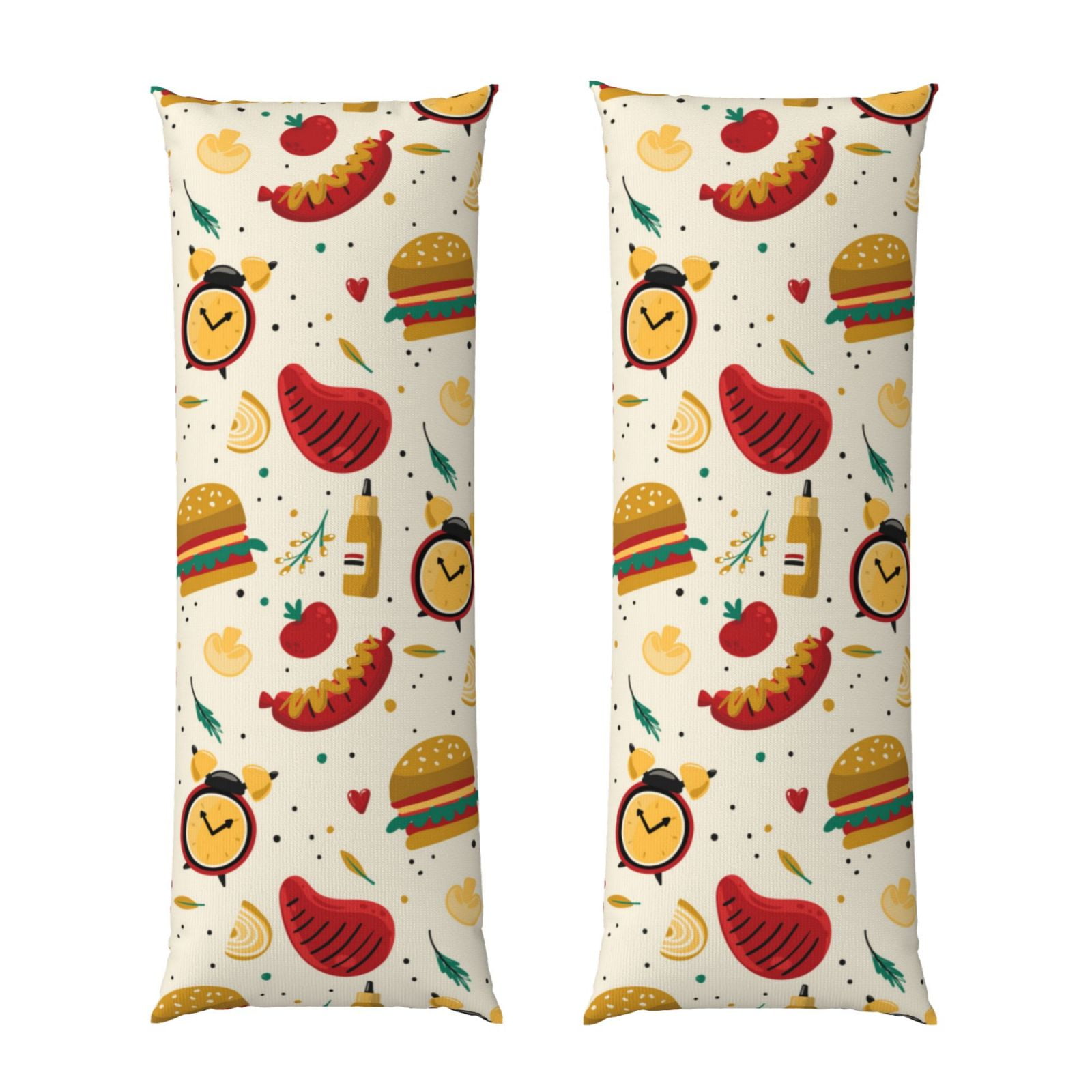 Body Pillow Cover - Cute Food Beef Onions Mushrooms Super Soft Body ...