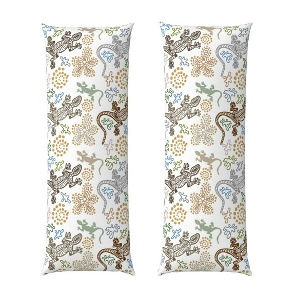 Body Pillow Cover, Cute Gecko Lizard Artistic Printing Cooling Body ...