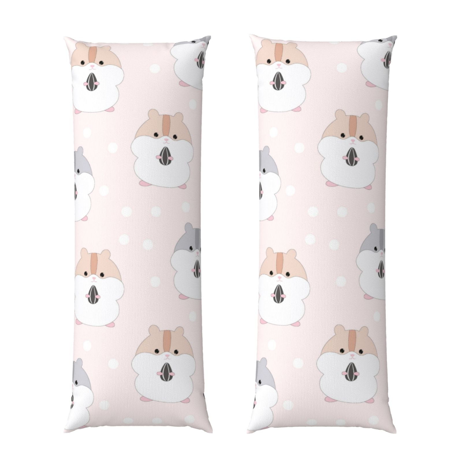 Body Pillow Cover Cute Hamster Sunflower Seed Pink Body Pillow Cases ...