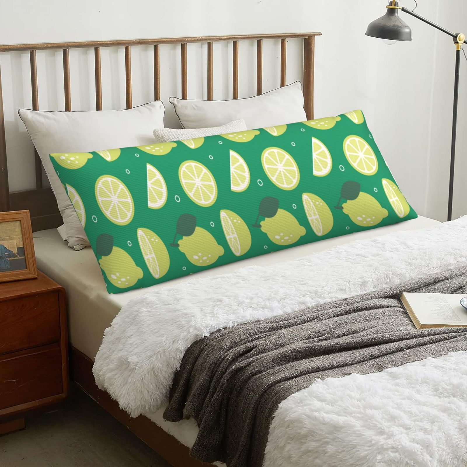 Body Pillow Cover, Cute Pine Green Limes Soft Long - Lasting Body ...