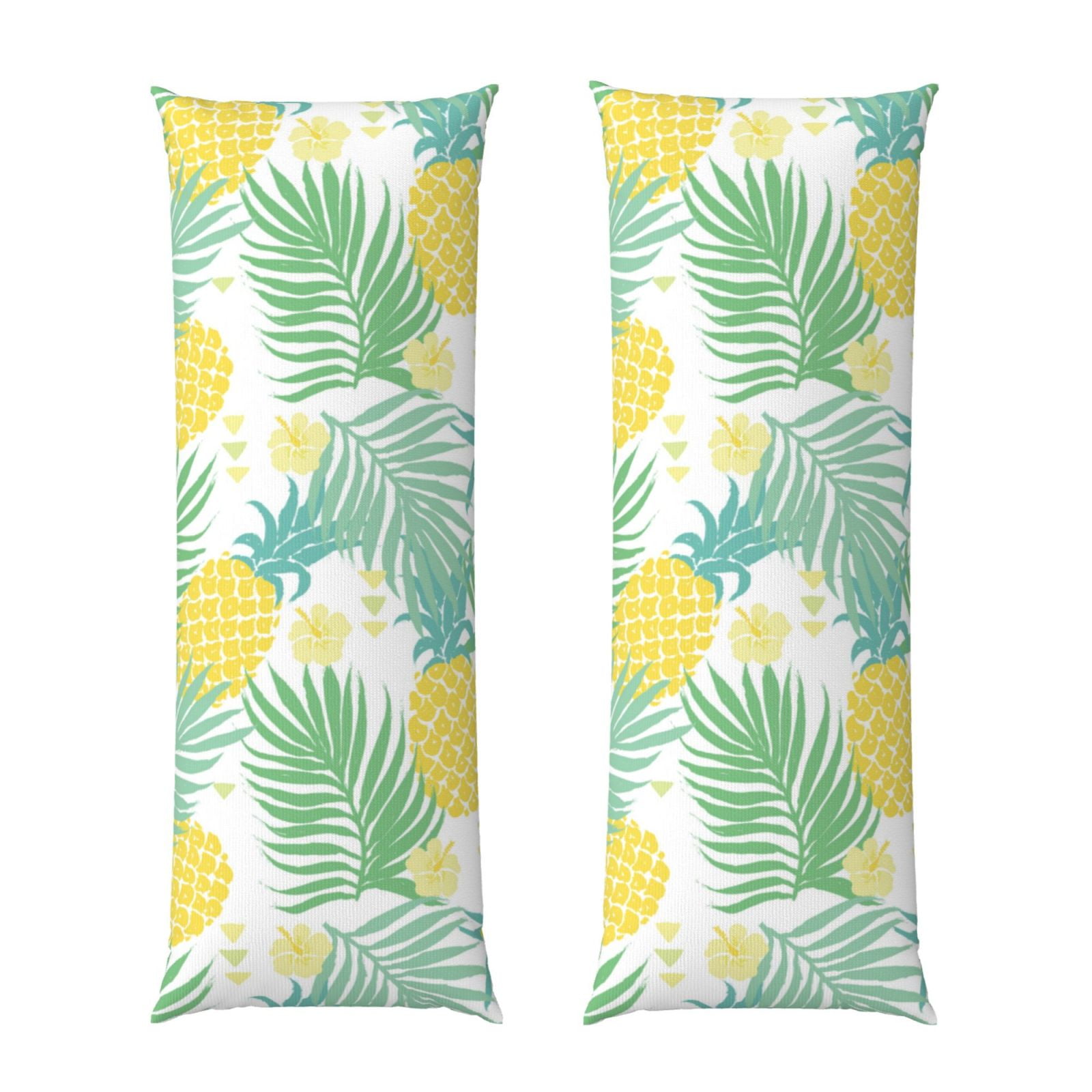 Body Pillow Cover - Cute Pineapple Green Leaves Flower Super Soft Body ...