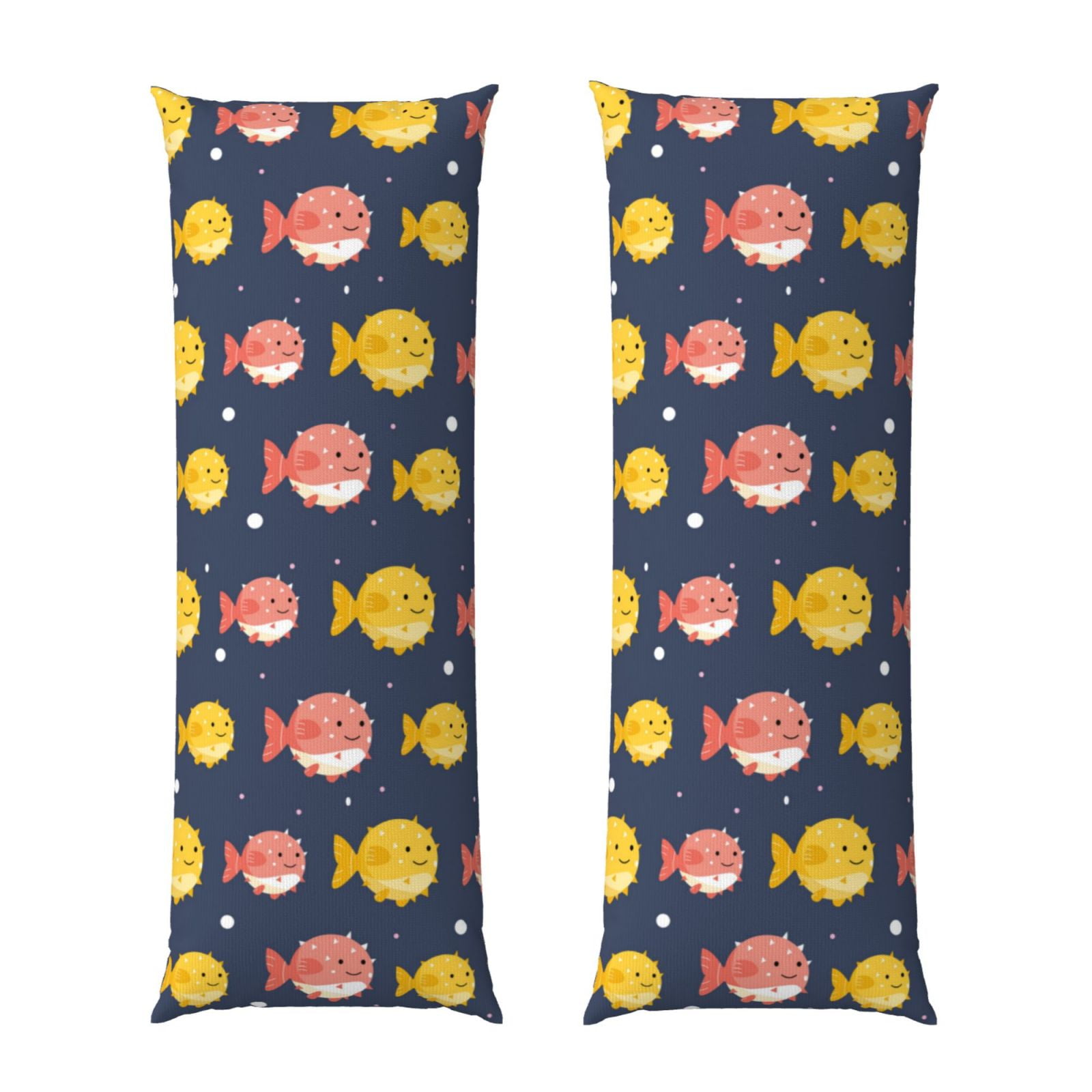 Body Pillow Cover Cute Puffer Fish Body Pillow Cases With Zipper Soft ...