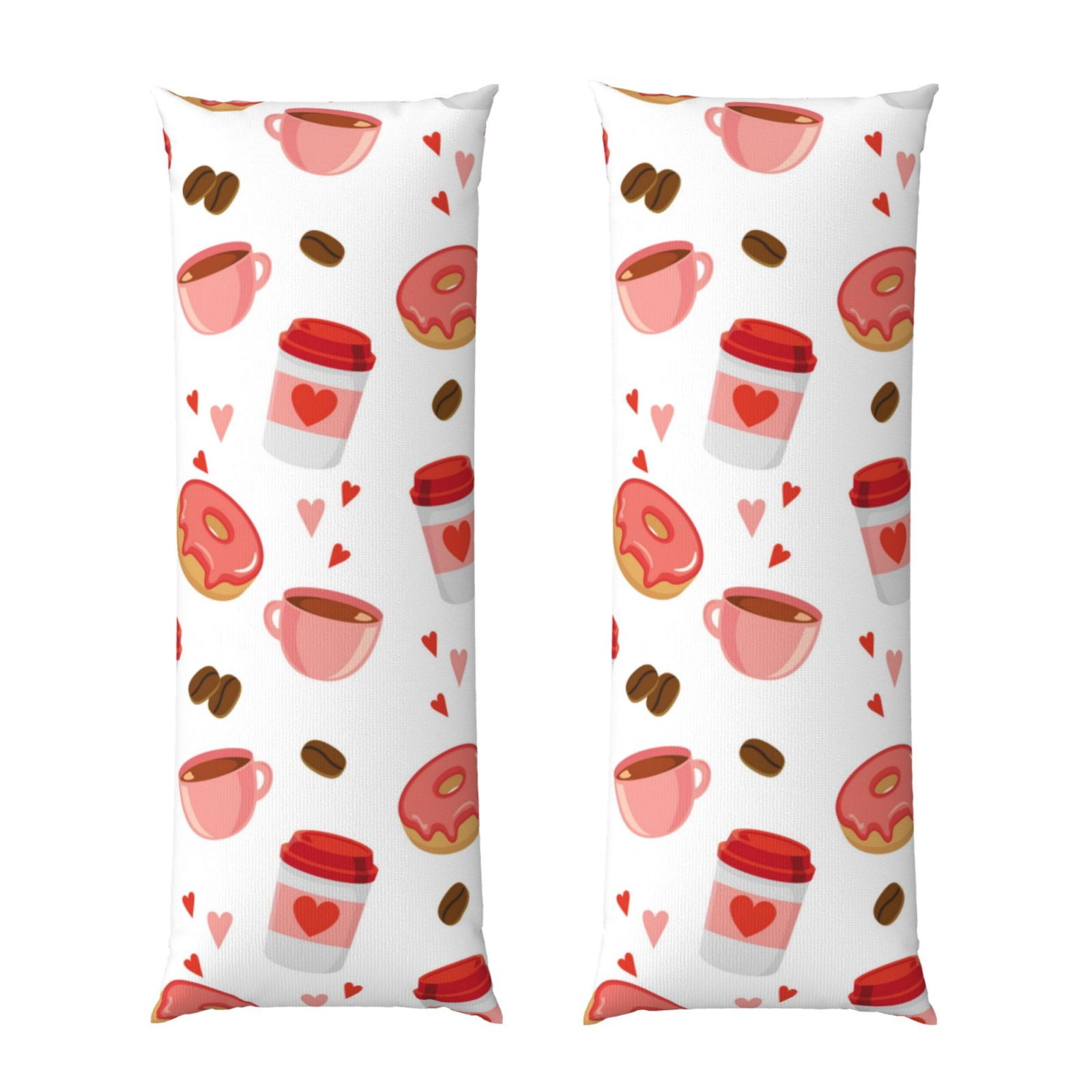 Body Pillow Cover - Donut coffee Super Soft Body Pillow Cover with ...