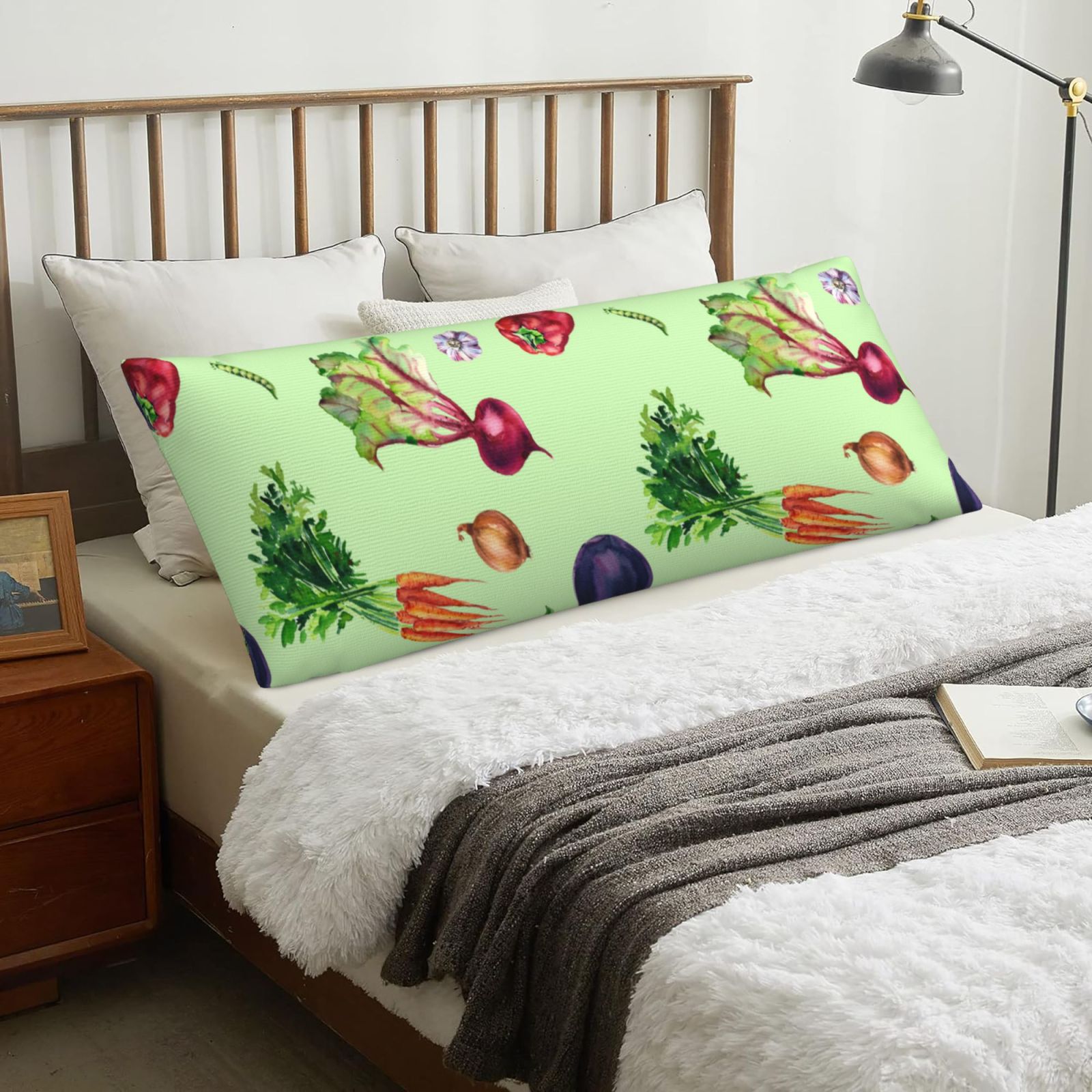 Body Pillow Cover - Eggplant chilies onion garlic Soft Body Pillow ...