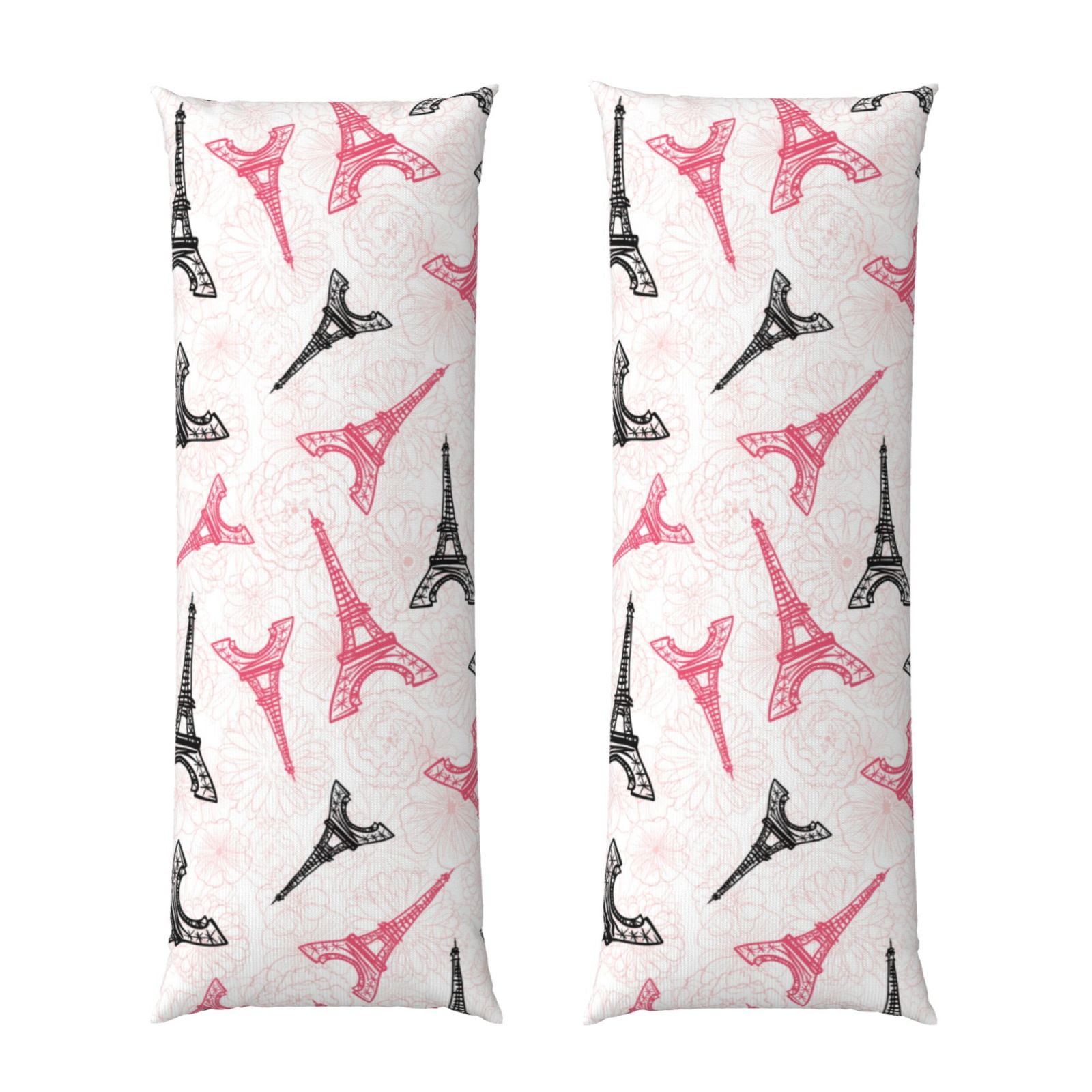 Body Pillow Cover, Eiffel Towers Flowers Printing Cooling Body Pillow ...