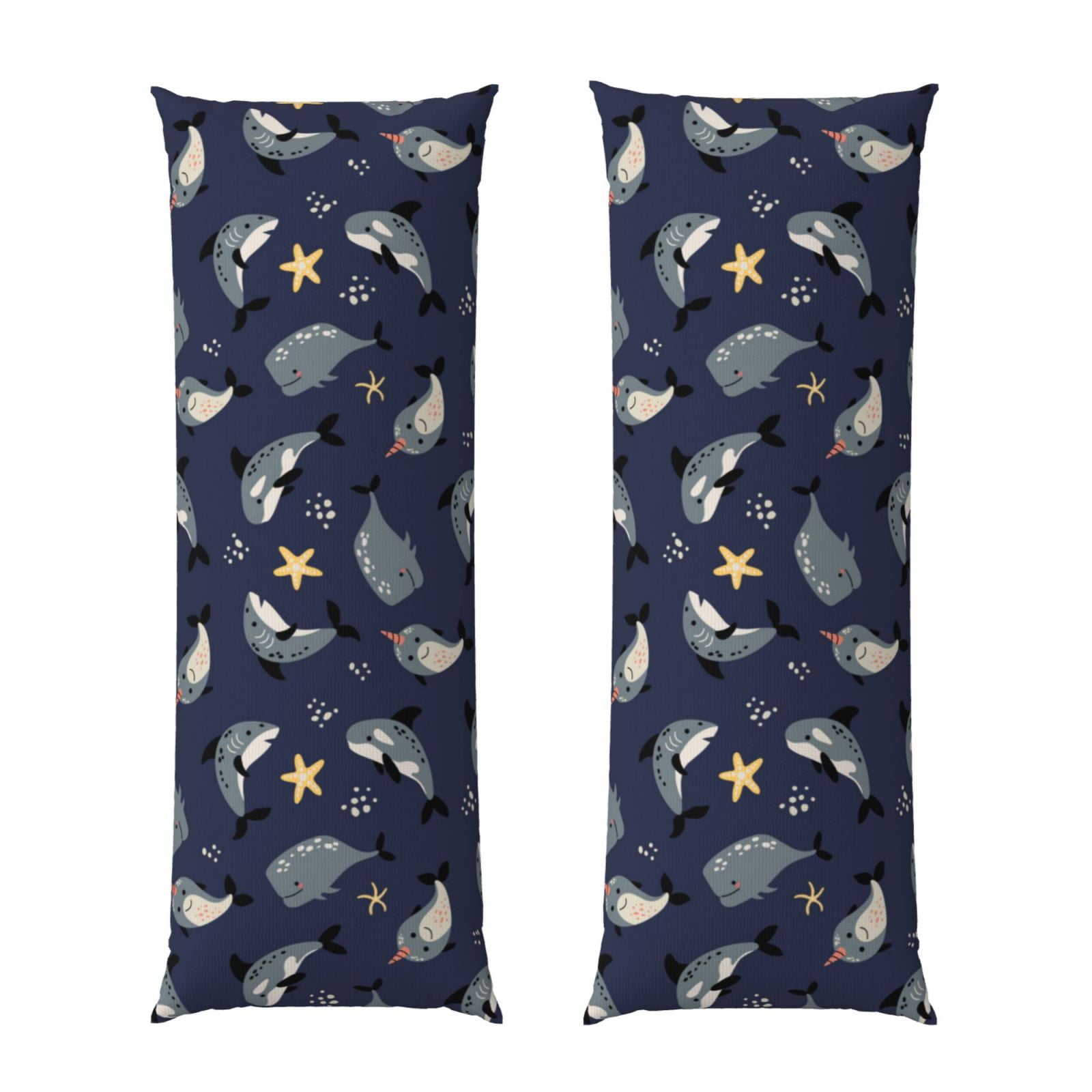 Body Pillow Cover, Funny Cartoon Cute Shark Whale Printing Cooling Body ...