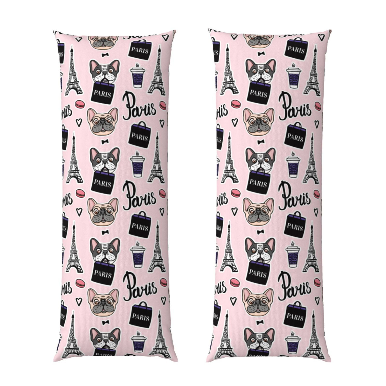 Body Pillow Cover, Funny French Bulldog Eiffel Tower Printing Cooling Body Pillow Pillowcase ...
