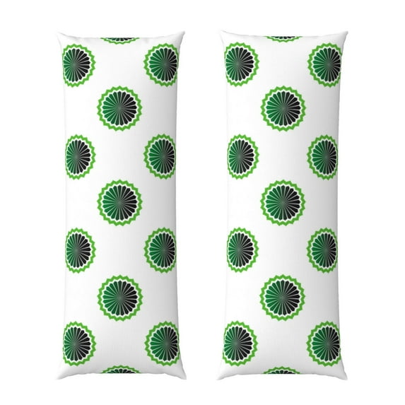 Body Pillow Cover, Green Abstract Flower Printing Cooling Body Pillow ...
