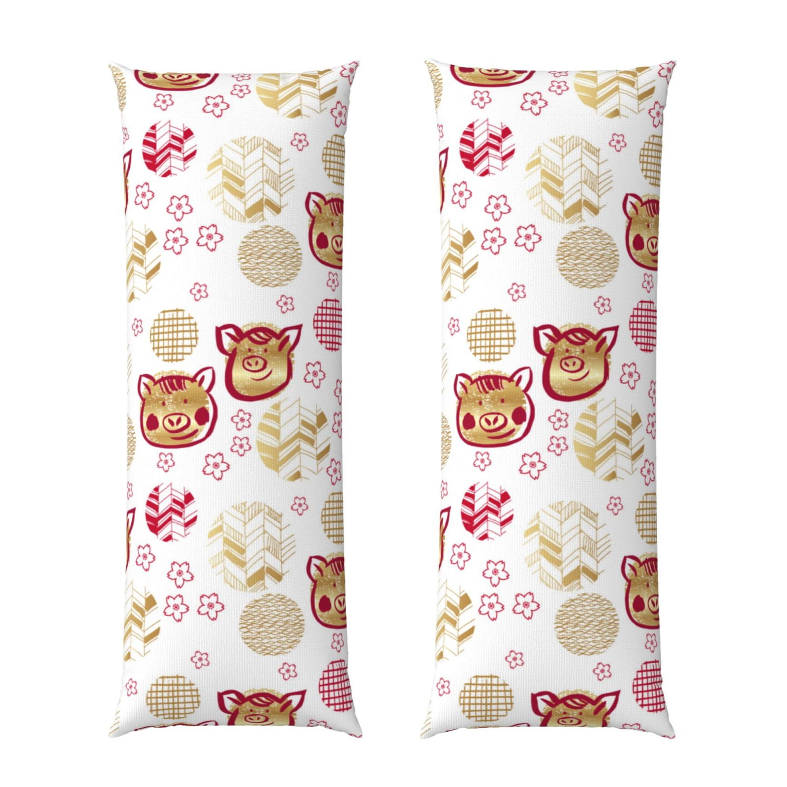 Body Pillow Cover, Hand Drawn Cartoon Cute Pig Body Pillow Pillowcase With Zipper, Soft And Skin ...