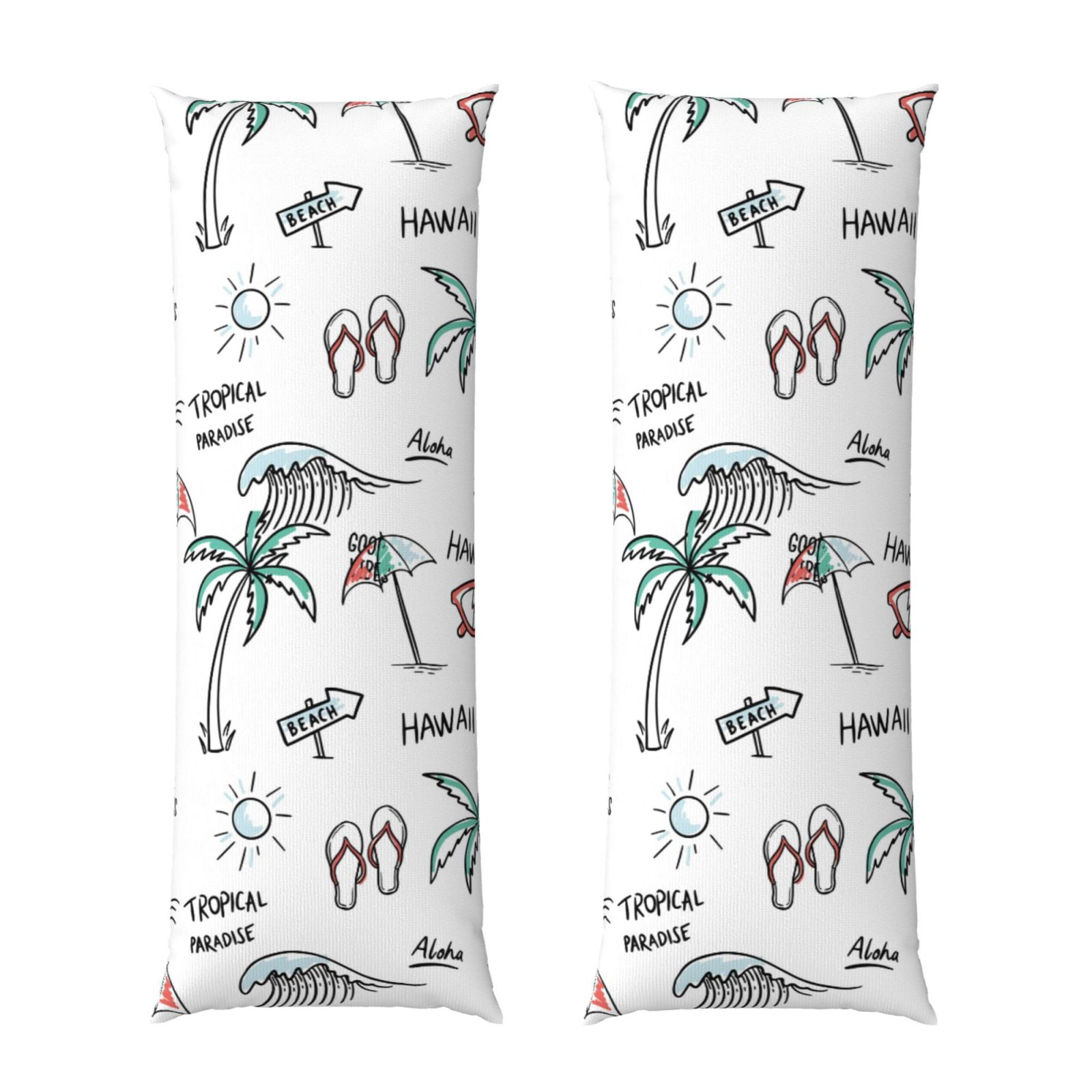 Body Pillow Cover - Hawaii Palm trees flip flops Super Soft Body Pillow ...