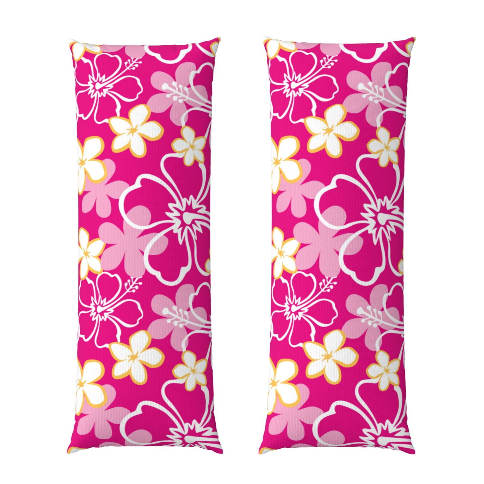 Body Pillow Cover, Hawaiian Style Pink Flower Printing Cooling Body ...
