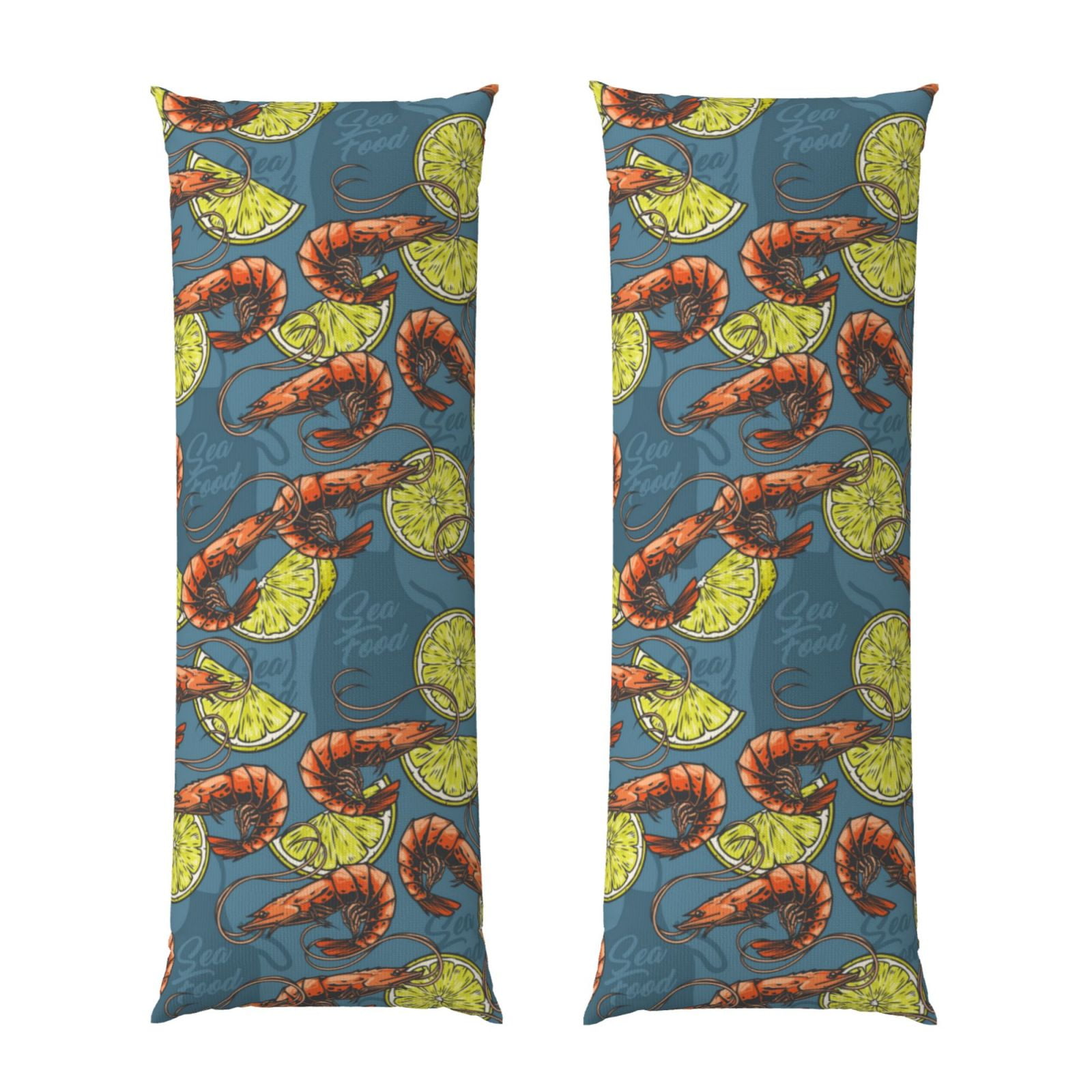Body Pillow Cover Lemon Sliced Shrimp Body Pillow Cases With Zipper ...