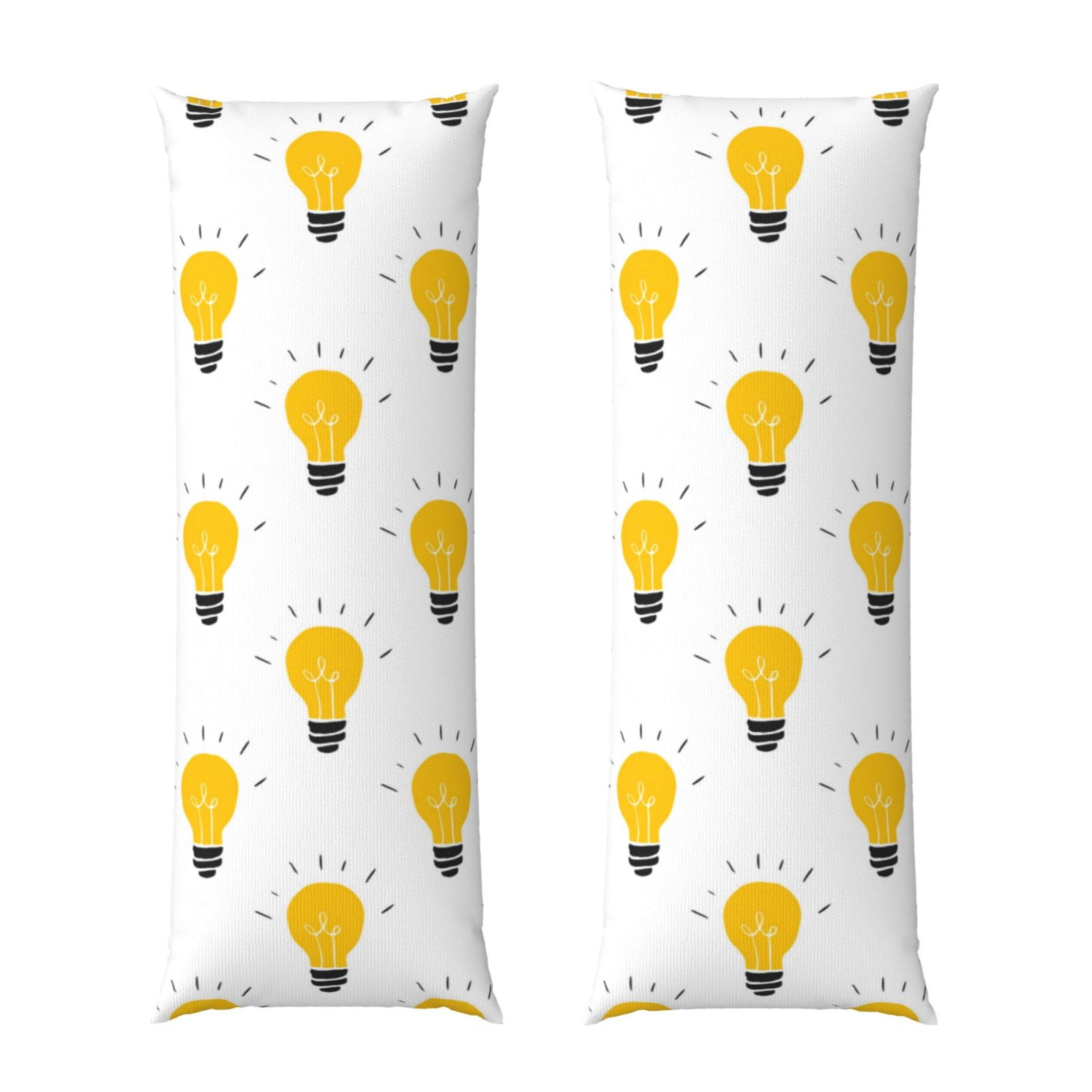 Body Pillow Cover, Light Bulb Pattern White Printing Cooling Body ...