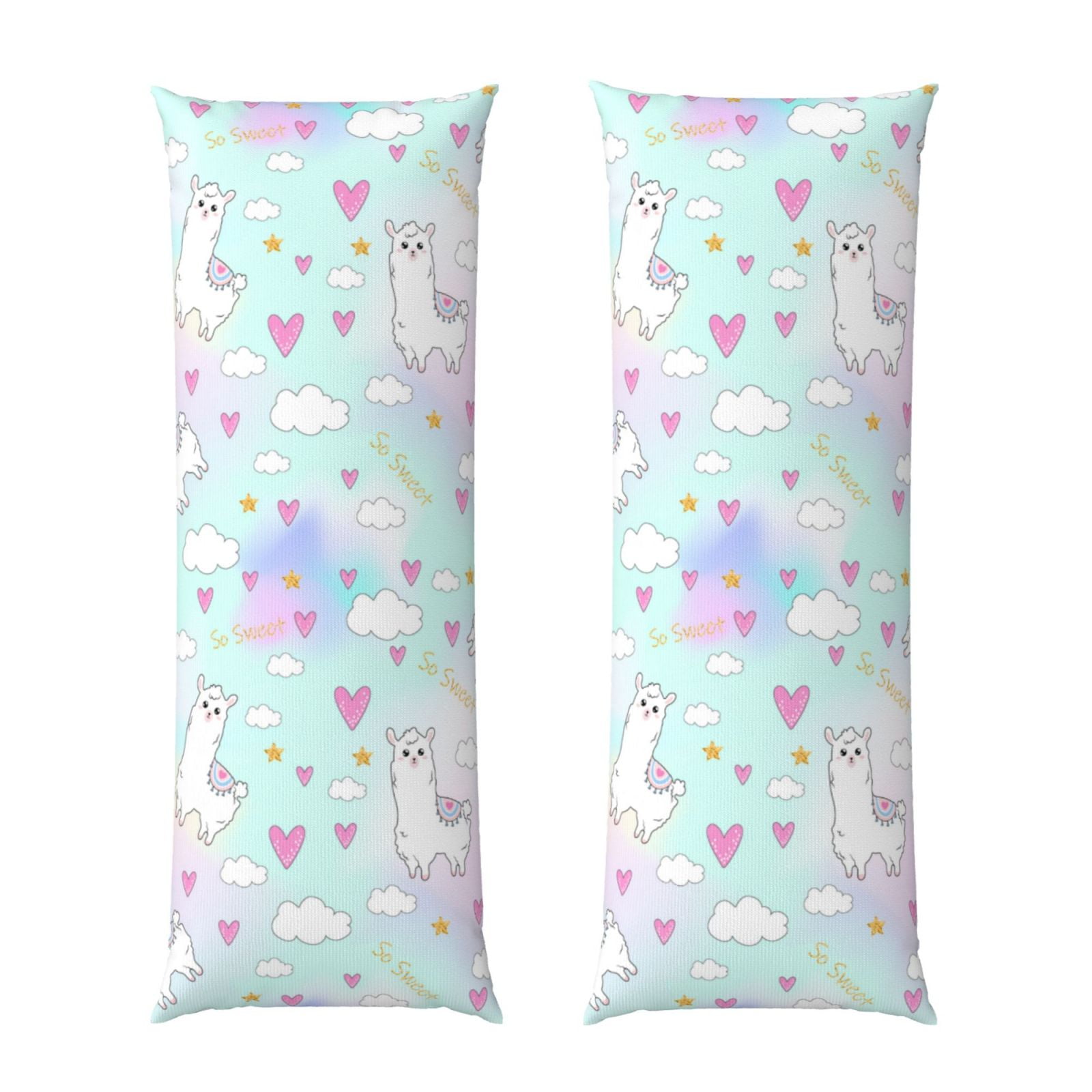Body Pillow Cover, Macaron Color Cute Alpaca Love Body Pillow ...