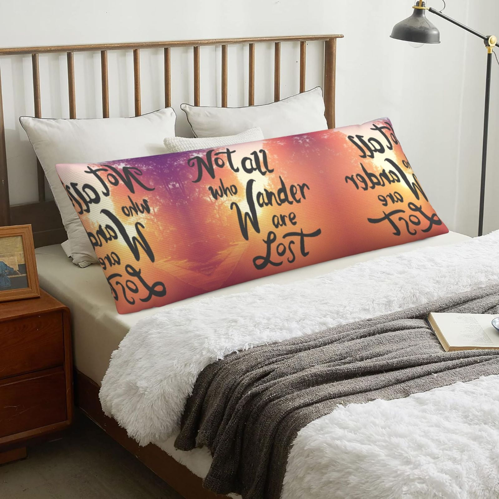 Body Pillow Cover - Not All Who Wander Are Lost Soft Body Pillow Cover ...