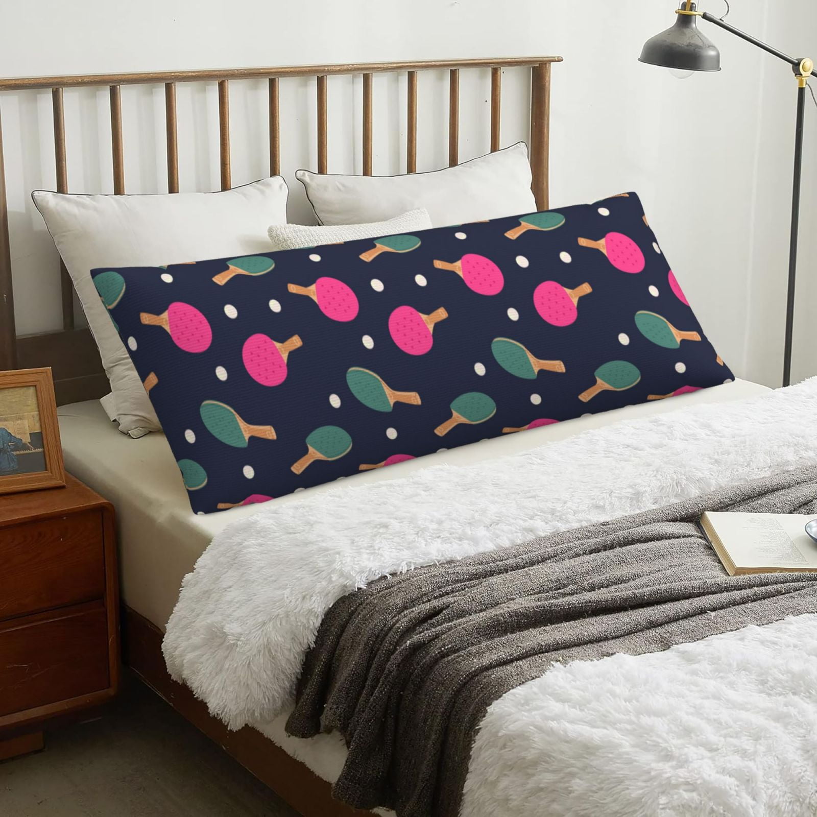 Body Pillow Cover - Ping Pong Rackets And Balls Super Soft Body Pillow ...
