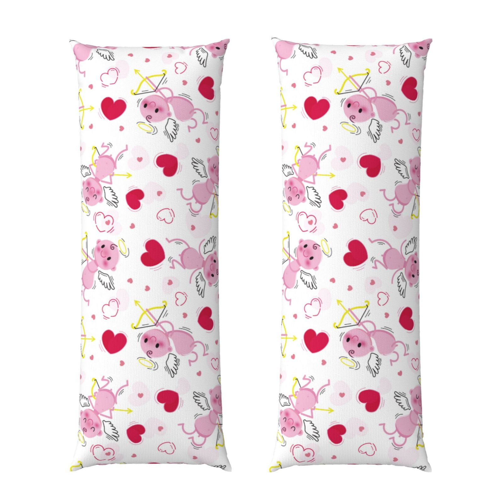 Body Pillow Cover Pink Angel Body Pillow Cases With Zipper Soft ...