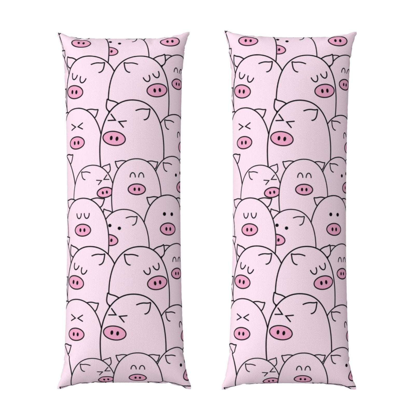 Body Pillow Cover, Pink Cute Pigs Printing Cooling Body Pillow ...