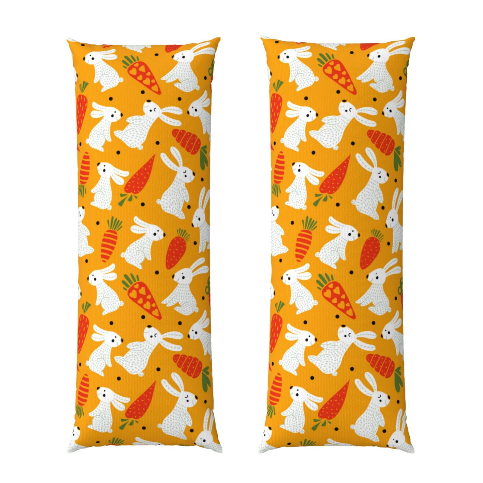 Body Pillow Cover, Red Carrot Cute Rabbit Printing Cooling Body Pillow ...