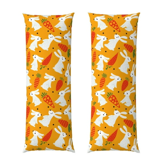 Body Pillow Cover, Red Carrot Cute Rabbit Printing Cooling Body Pillow ...
