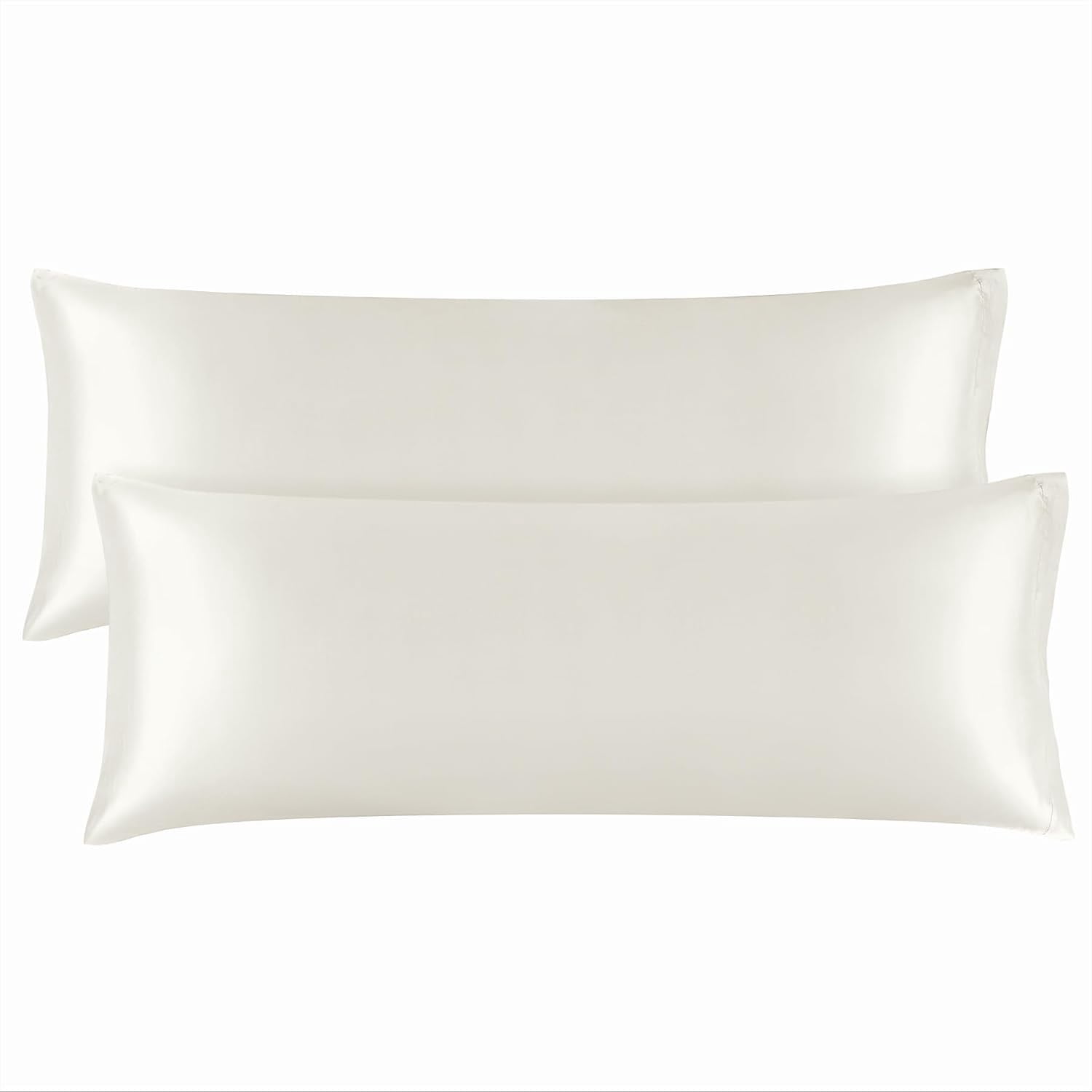 Body Pillow Cover Satin Pillowcase for Hair and Skin, Super Soft and ...