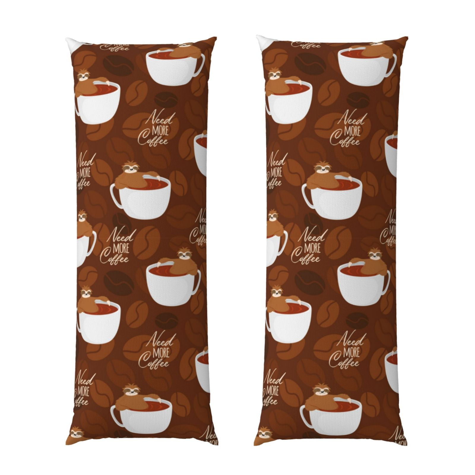 Body Pillow Cover - Sloths Bear In Coffee Cup Super Soft Body Pillow ...