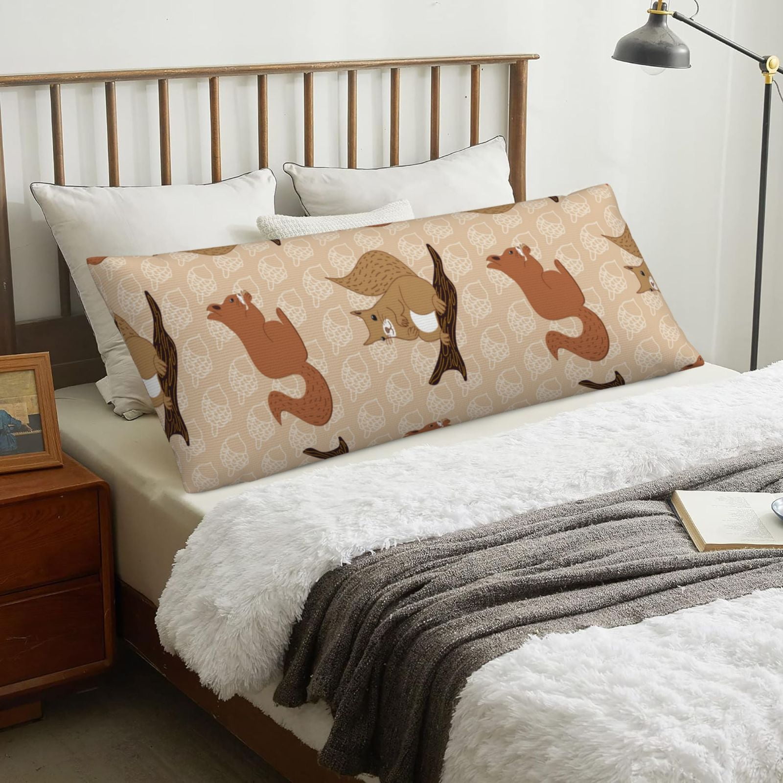 Body Pillow Cover - Squirrel nut backgrounds Super Soft Body Pillow ...