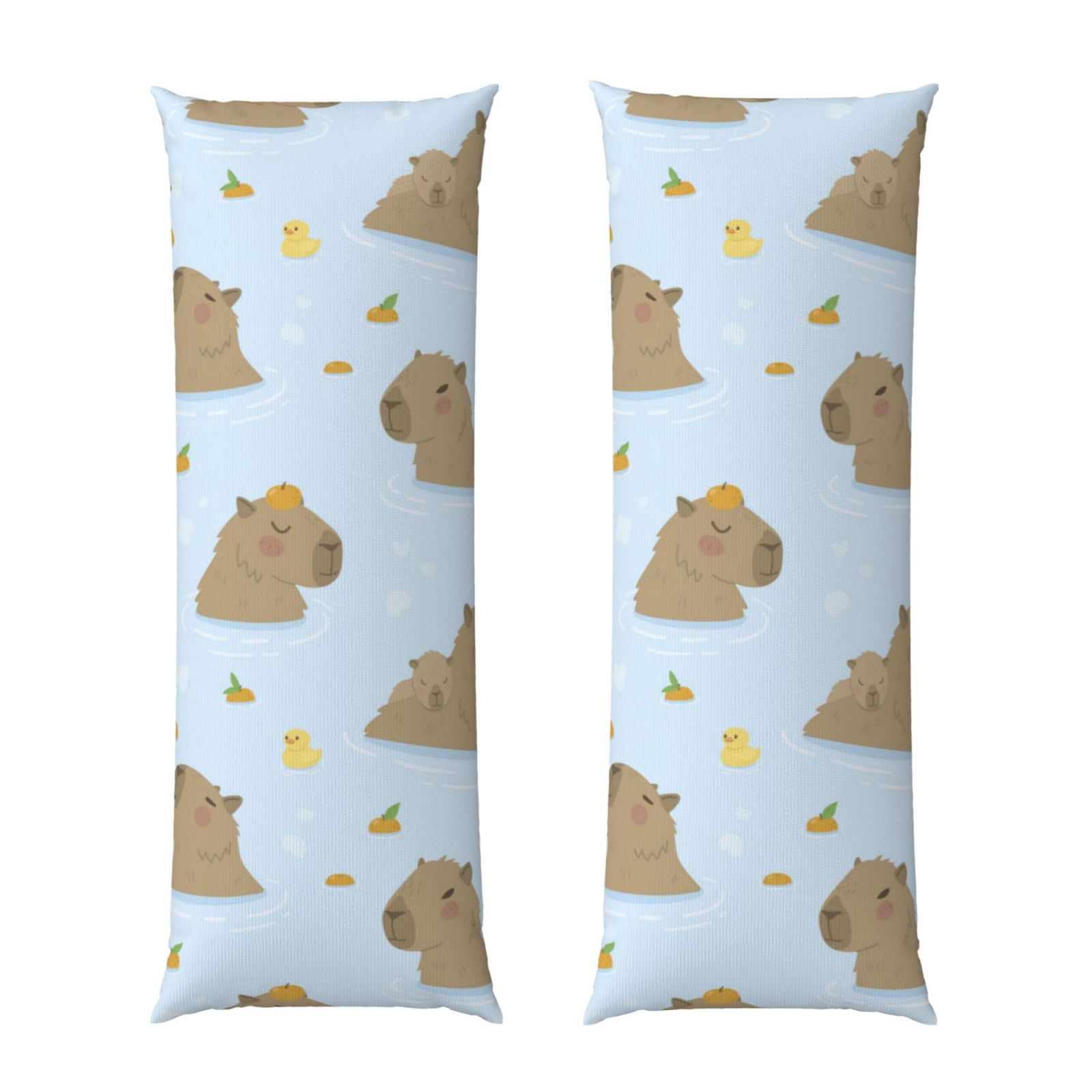 Body Pillow Cover, Swim Capybaras Duck Printing Cooling Body Pillow ...