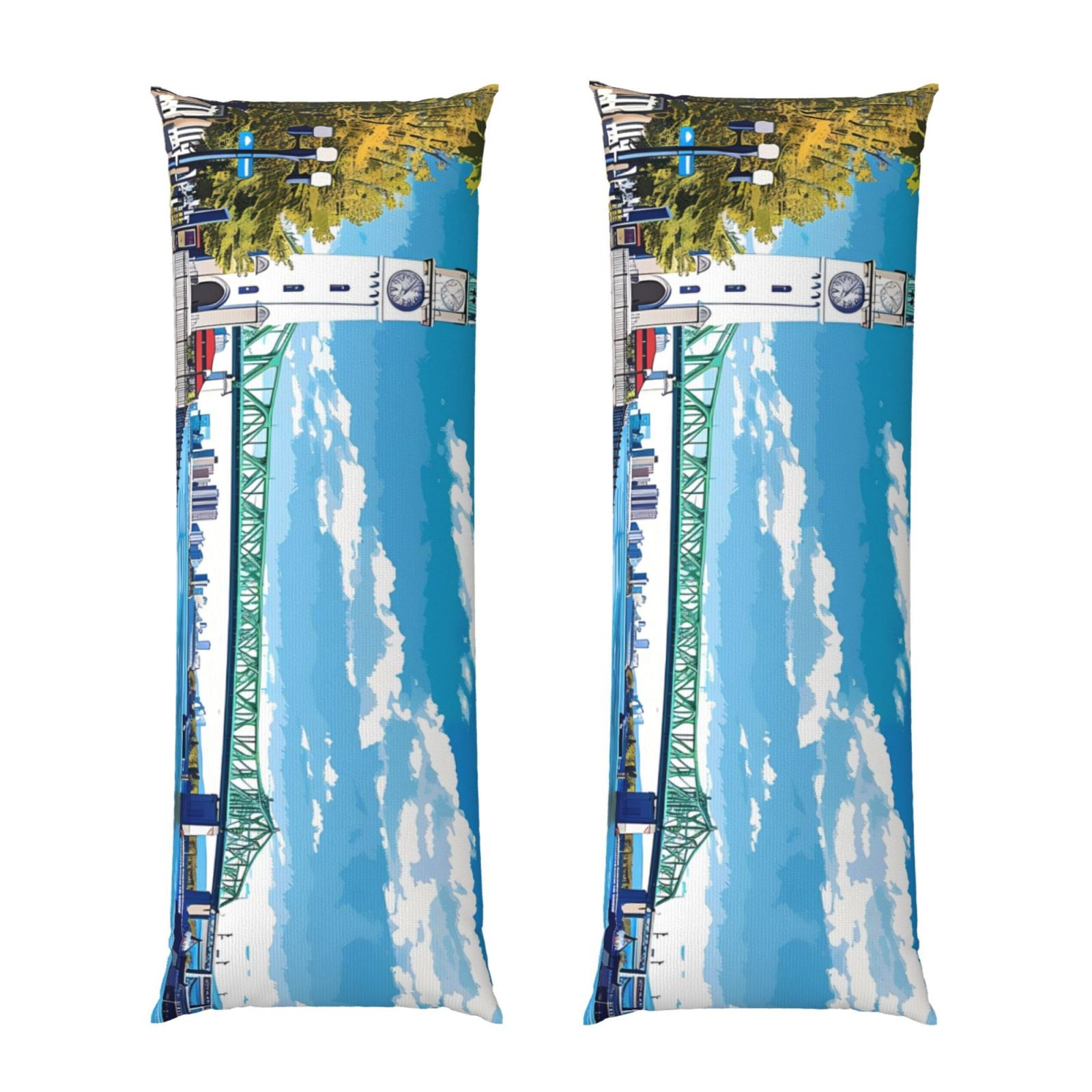 Body Pillow Cover Urban Riverside Clock Tower Body Pillow Cases With ...