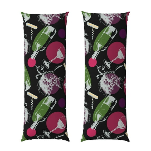 Body Pillow Cover, Wine Bottle Print No.9019 Printing Cooling Body ...