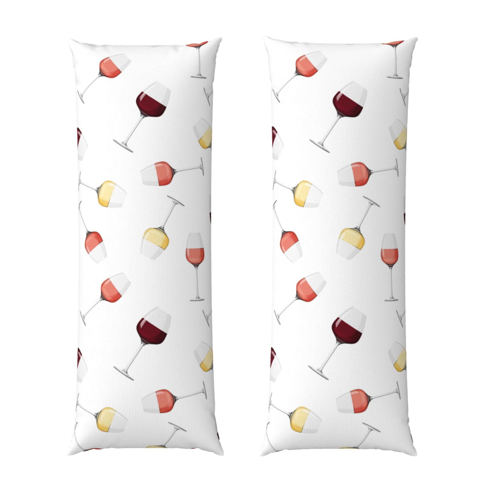 Body Pillow Cover - Wine Champagne Glasses Print Super Soft Body Pillow ...